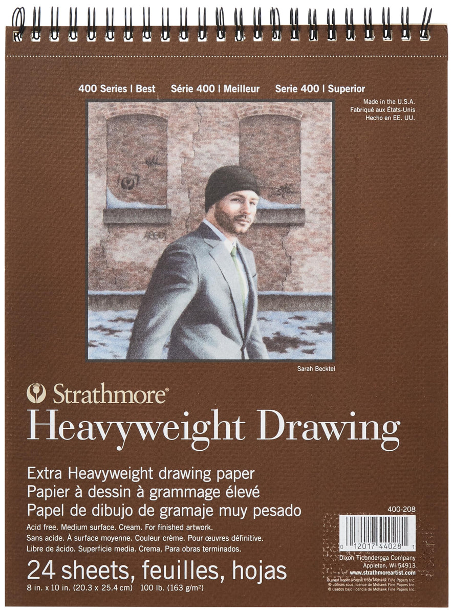 Strathmore Heavyweight Drawing Paper Pad 8"x10" 24 Sheets Ringbound ...