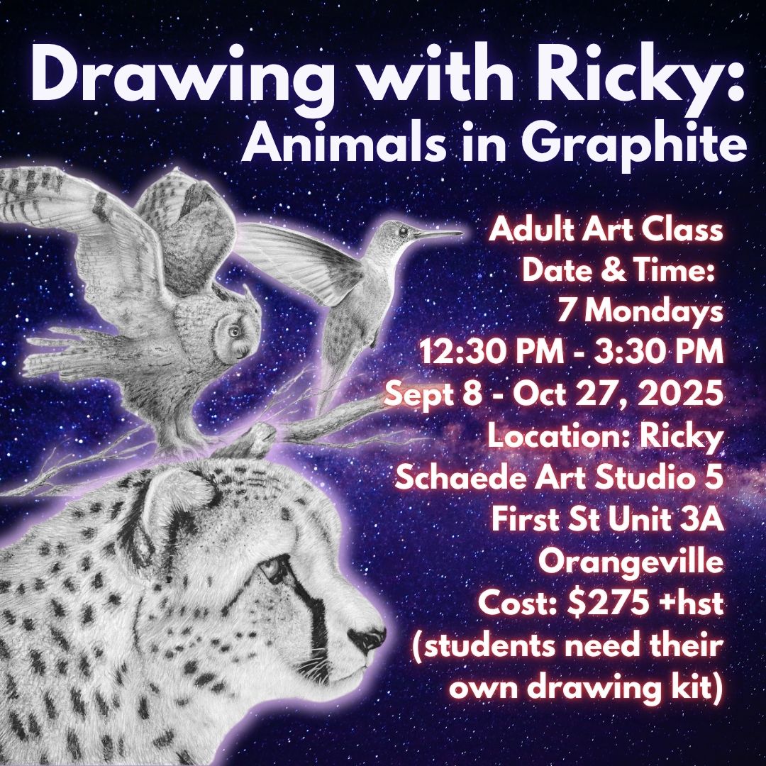 Drawing with Ricky: Animals in Graphite * 7 Mondays 12:30 PM - 3:30 PM ...